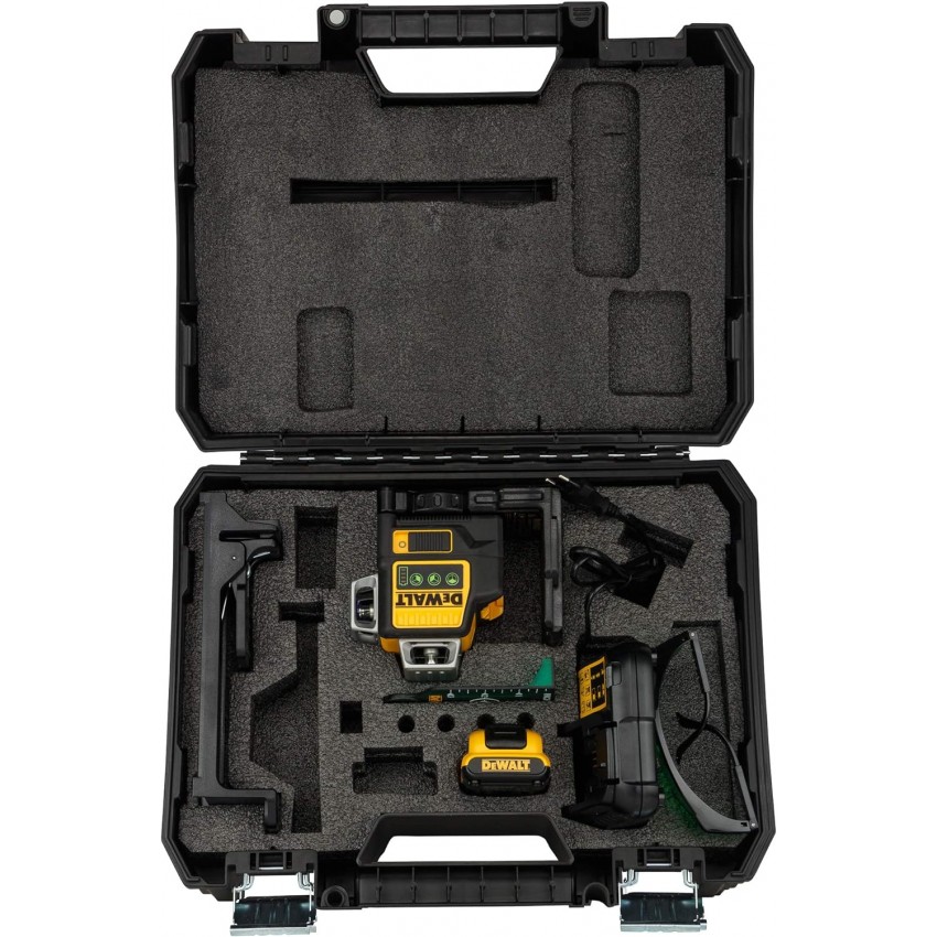 NIVEL LASER AUTONIVELANTE VERDE DE 3 LINEAS 360º DEWALT