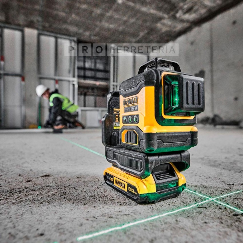 NIVEL LASER AUTONIVELANTE 3 LINEAS VERDES 360º 18V DEWALT