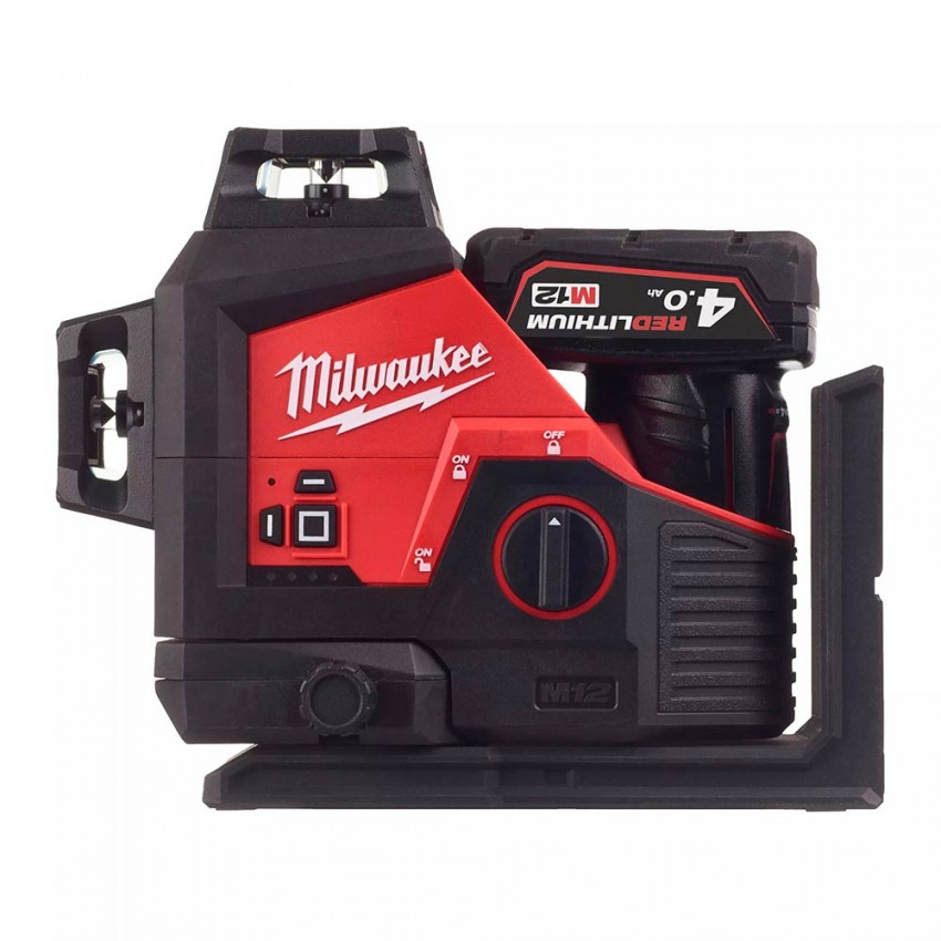 KIT NIVEL LÁSER 3 LINEAS VERDES M12 3PLKIT-401P MILWAUKEE